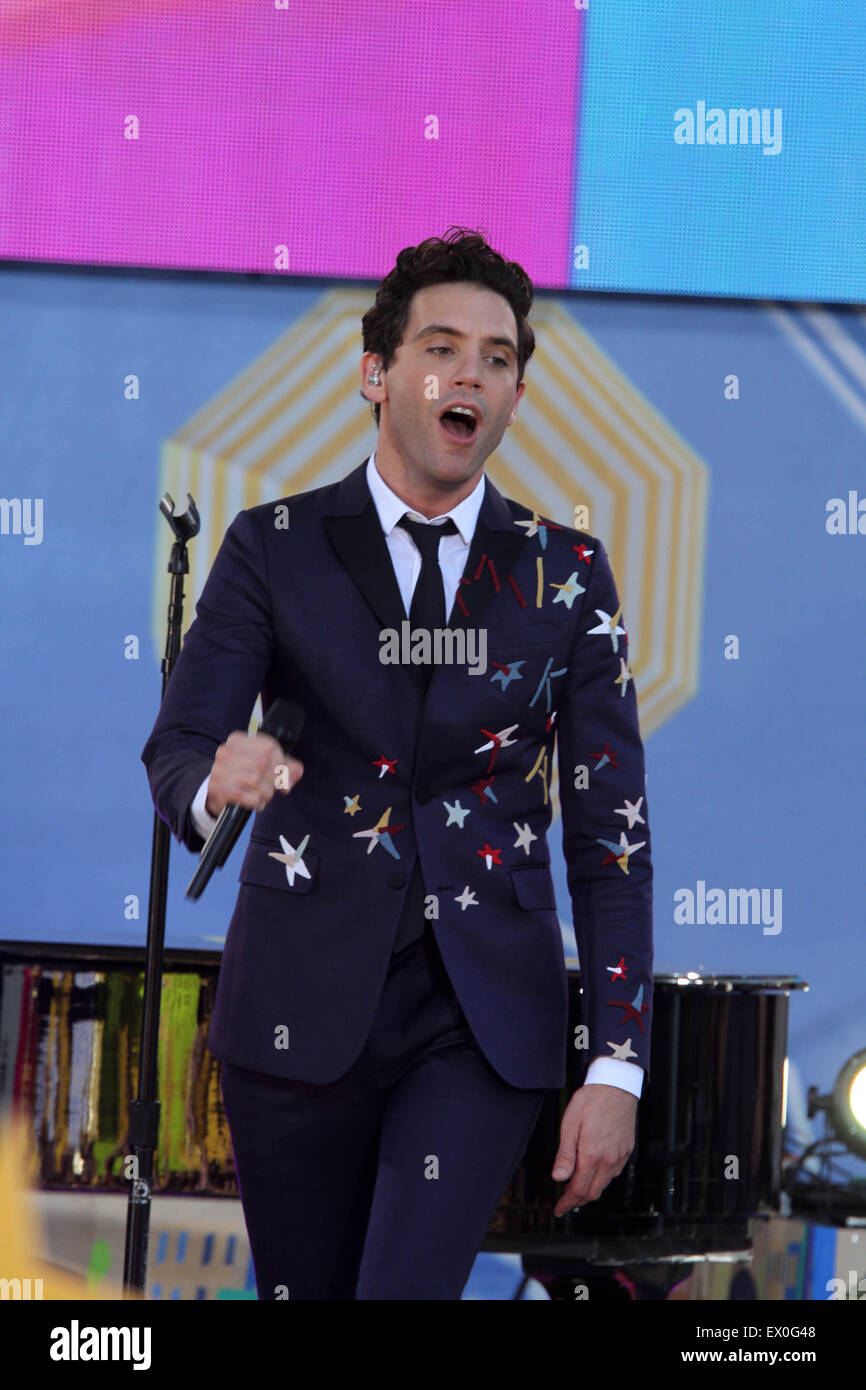 New York, New York, USA. 3rd July, 2015. Mika performs for Good Morning ...