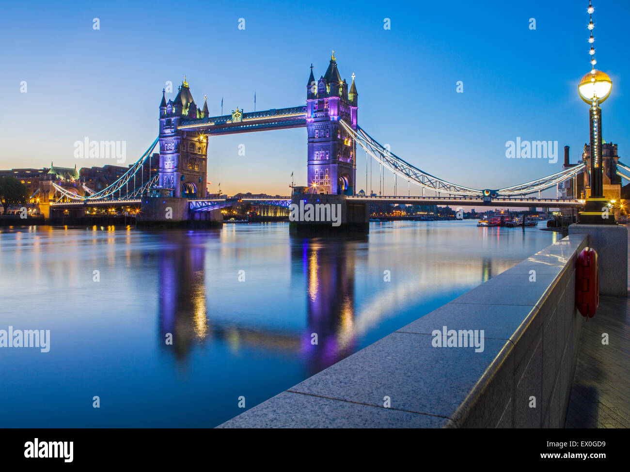 The beautiful Tower Bridge at dawn in London Stock Photo - Alamy