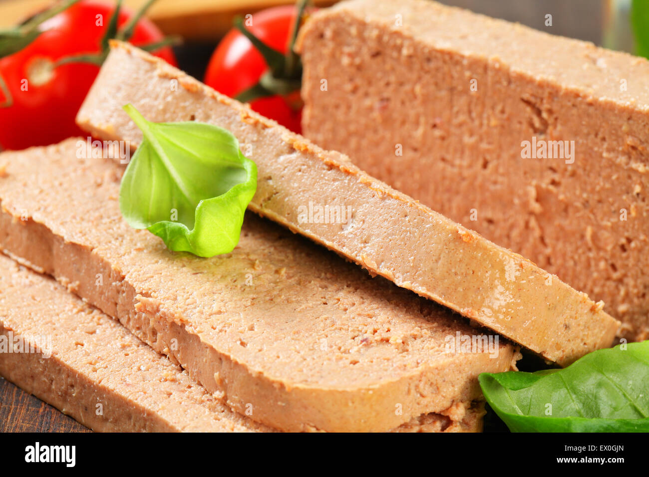 Slices chicken liver pate hi-res stock photography and images - Alamy