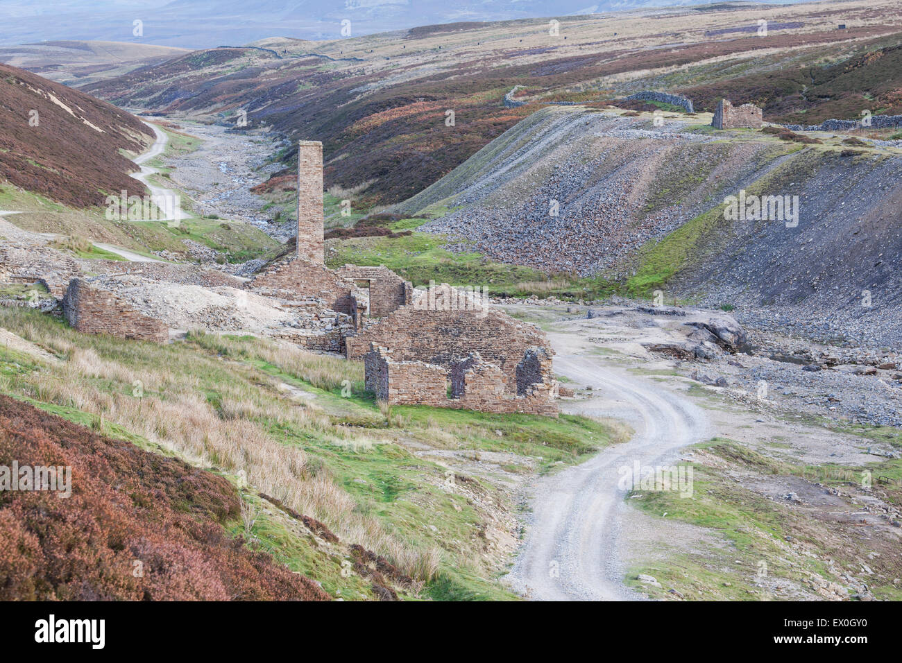 The Old Gang Lead Mine/Smelt Mill at Hard Level Gill, Swaledale ...