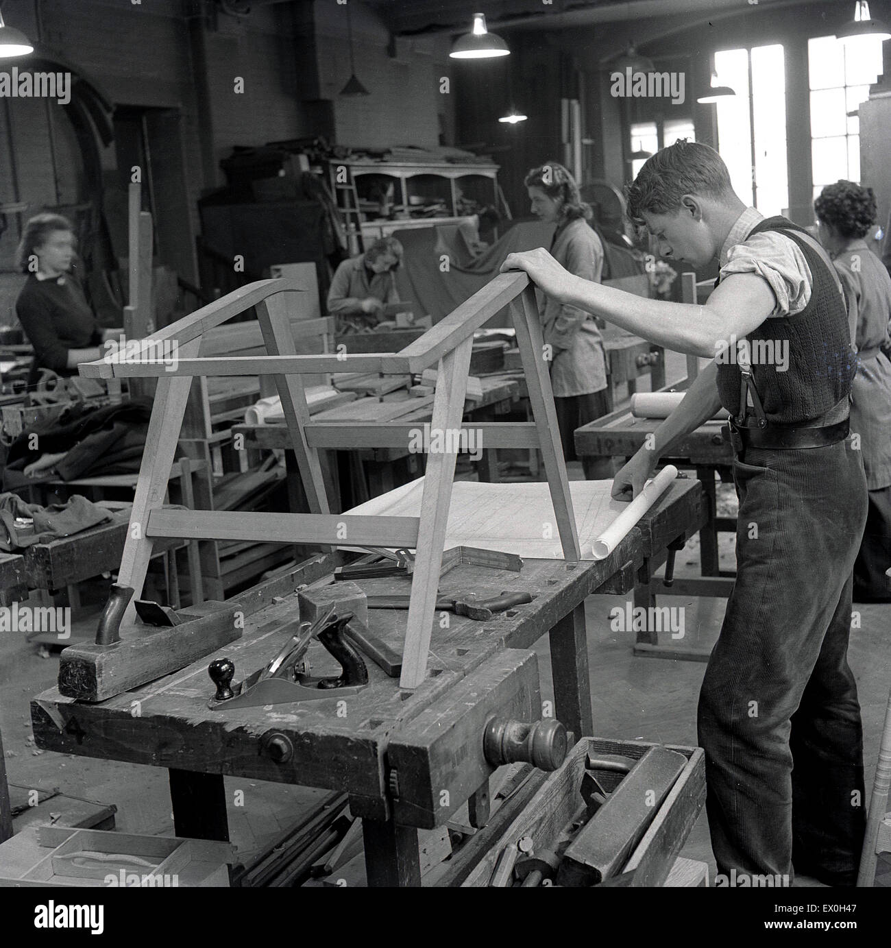 1950s historical picture female workers hi-res stock photography and ...