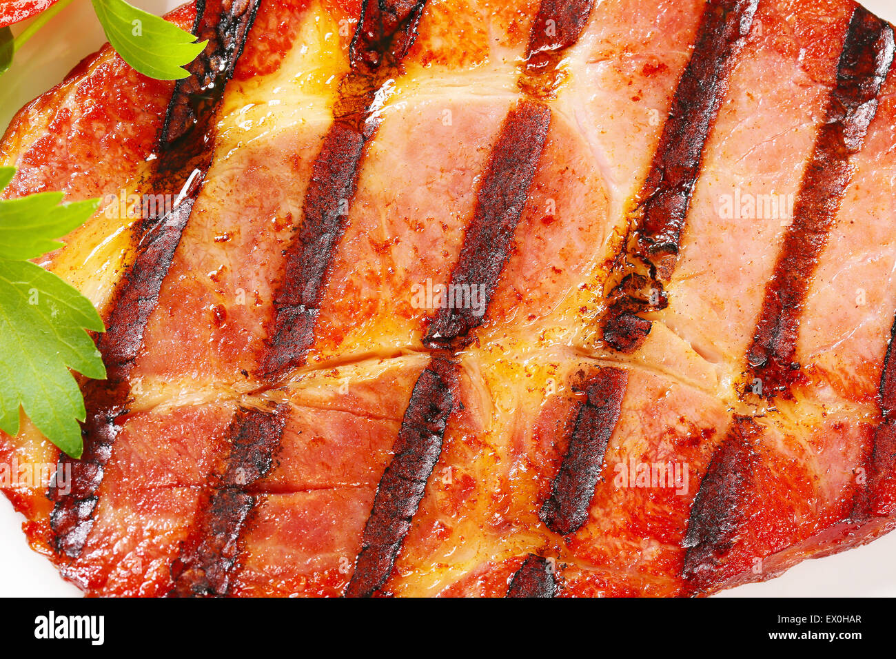 Detail of grilled pork meat Stock Photo - Alamy