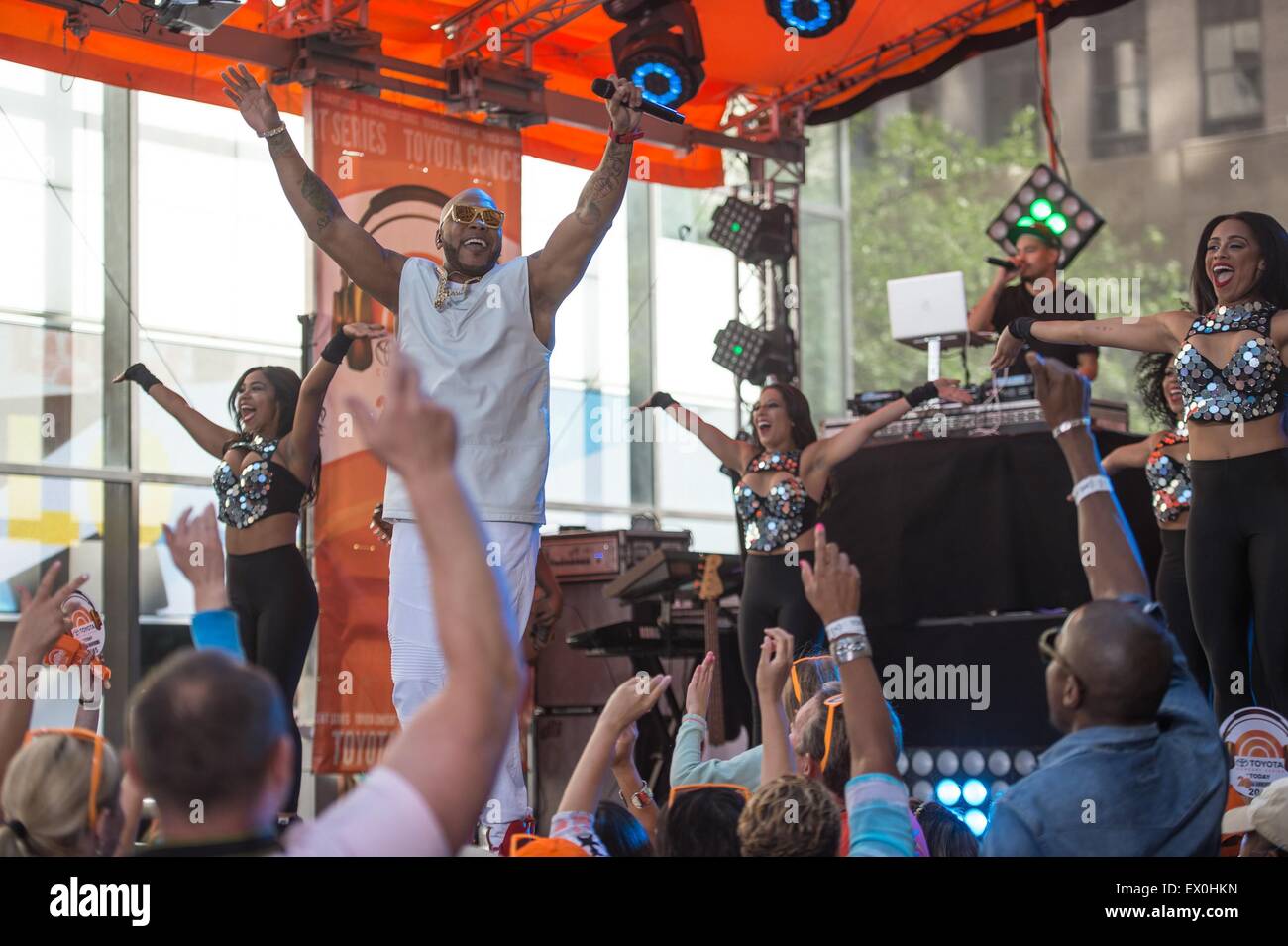 New York, NY, USA. 3rd July, 2015. Flo Rida on stage for NBC Today Show ...