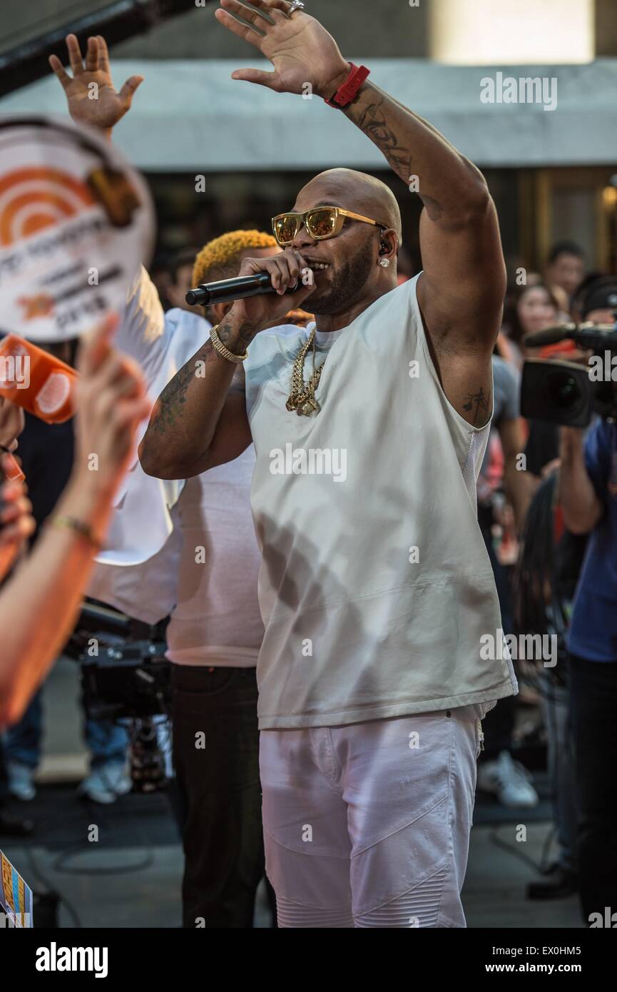 New York, NY, USA. 3rd July, 2015. Flo Rida on stage for NBC Today Show ...