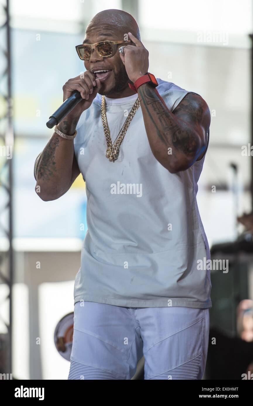 New York, NY, USA. 3rd July, 2015. Flo Rida on stage for NBC Today Show ...