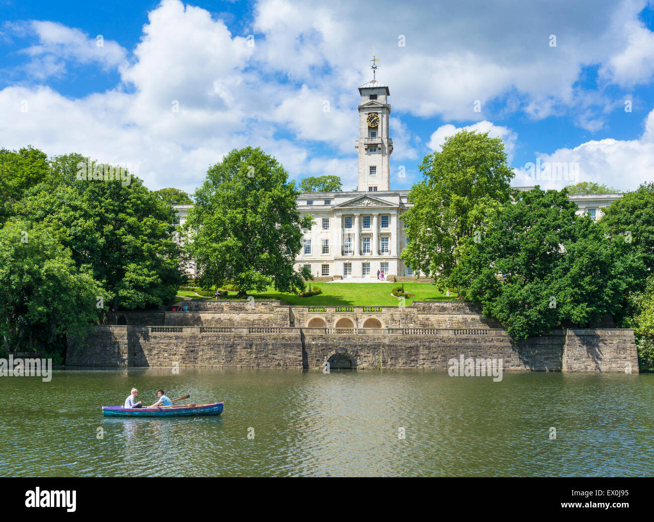 Trent Building and Highfields lake Nottingham University Park ...