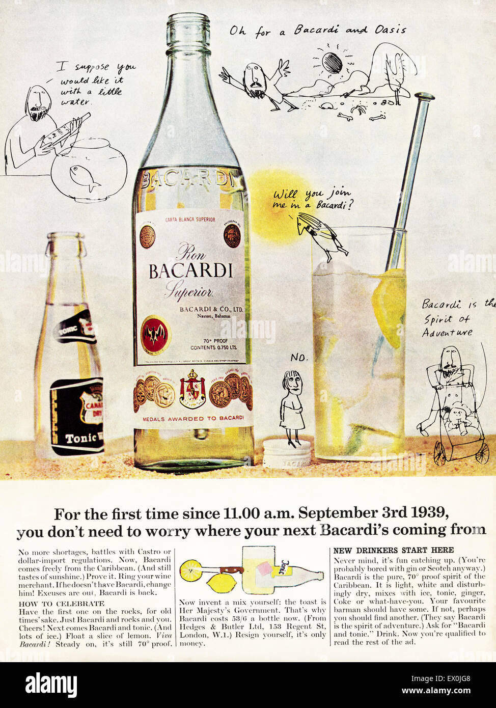 Bacardi advertisement hi-res stock photography and images - Alamy