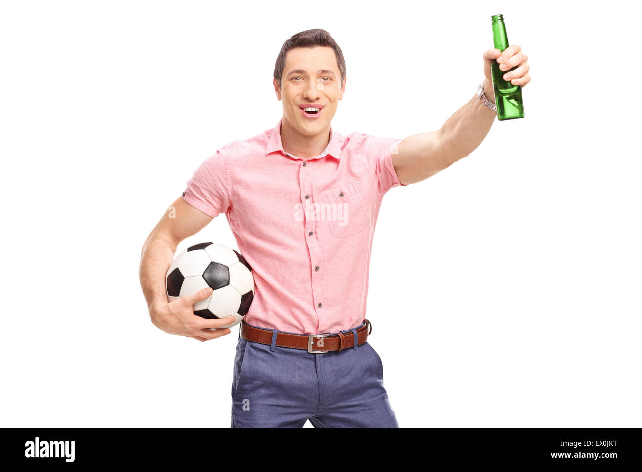 Football fan beer hi-res stock photography and images - Alamy