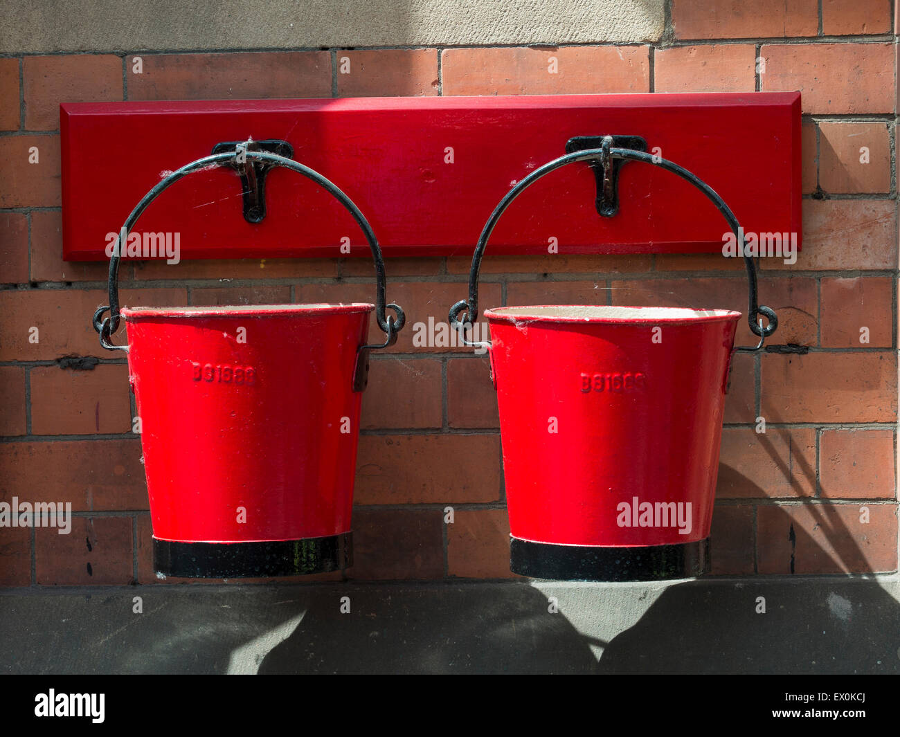 vintage red fore buckets,at the Great Central Railway,Loughborough ...