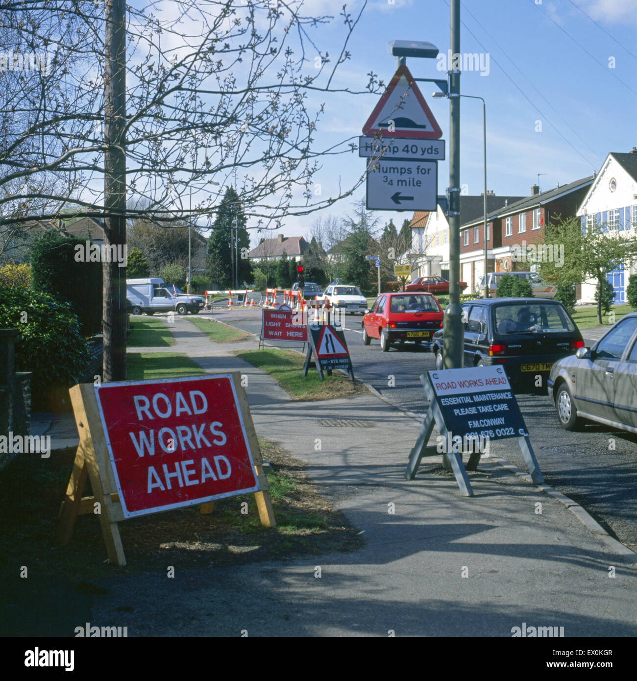 Road traffic control signs hi-res stock photography and images - Alamy