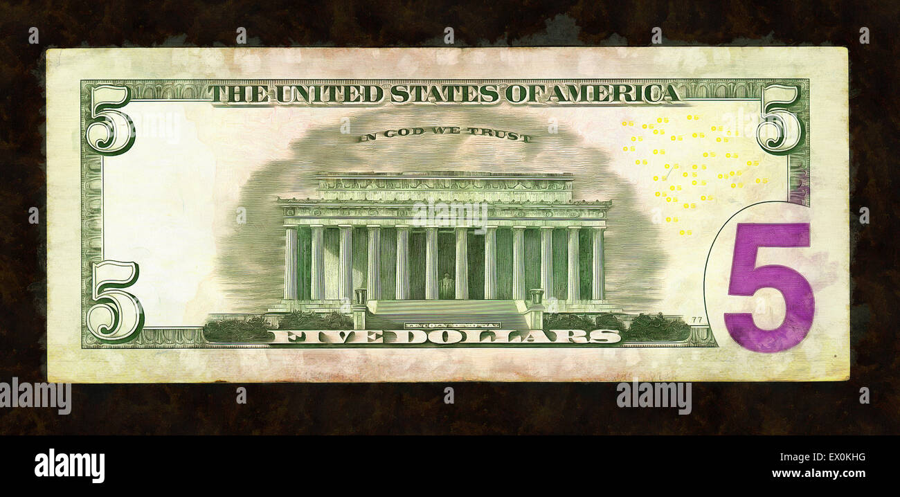 5 u s bank note hi-res stock photography and images - Alamy
