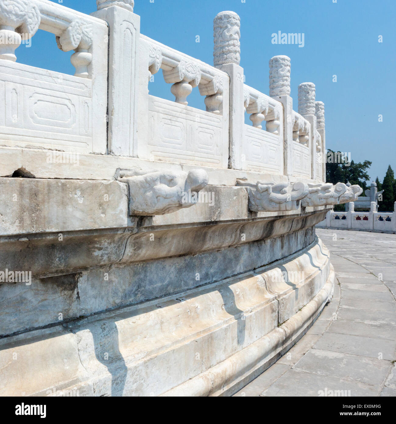 Marble balustrade at Temple of Heaven, Beijing, China Stock Photo - Alamy