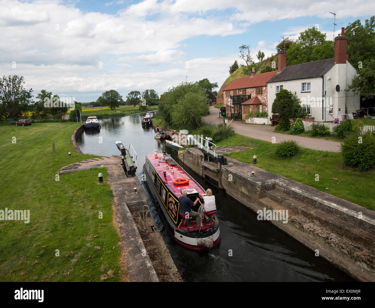 Redhill Lock on The River Soar, Leicestershire,Britain Stock Photo - Alamy