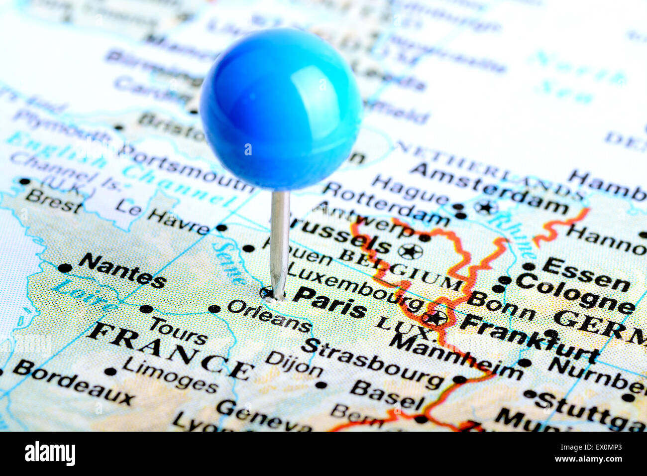 Map of paris hi-res stock photography and images - Alamy