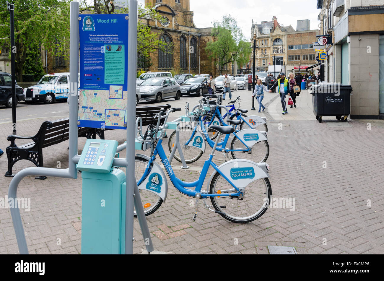 Cycle Connect bicycles for hire in the centre of Northampton Stock ...