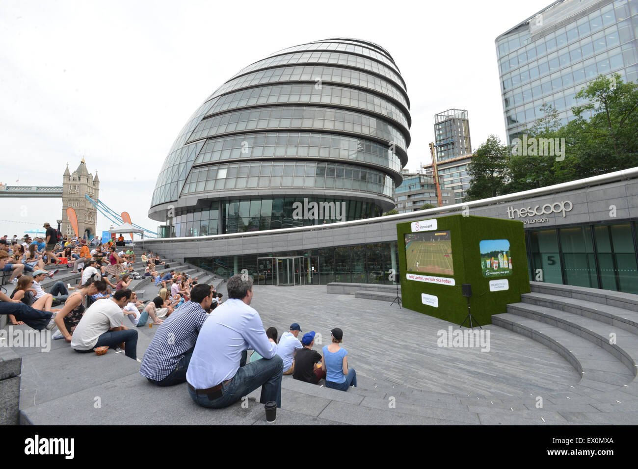 London, UK Free big screens around London for people to watch Wimbledon ...