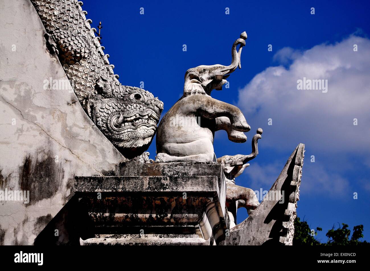 Chiang Mai, Thailand: Exuberant carved elephants and a slithering ...