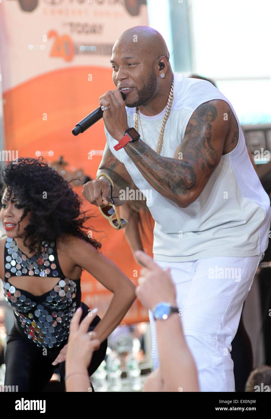 New York, NY, USA. 3rd July, 2015. Flo Rida on stage for NBC Today Show ...
