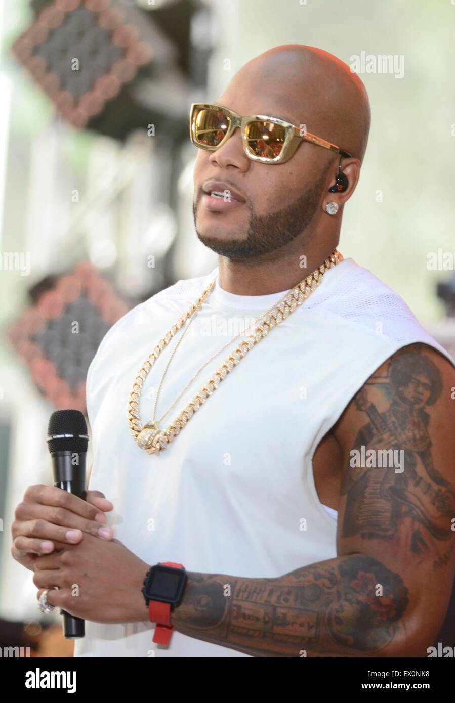 New York, NY, USA. 3rd July, 2015. Flo Rida on stage for NBC Today Show ...
