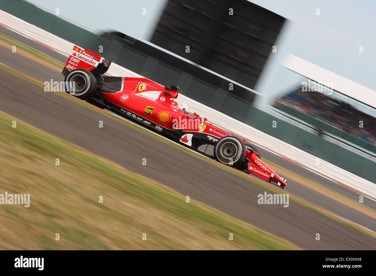 Silverstone, Northants, UK, 03rd July, 2015. Seb Vettel (Ger) Ferrari ...