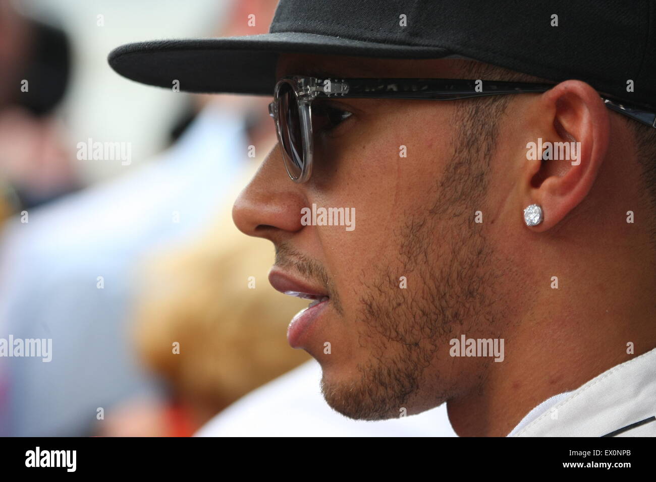 Lewis Hamilton at Silverstone for British Grand Prix Stock Photo - Alamy