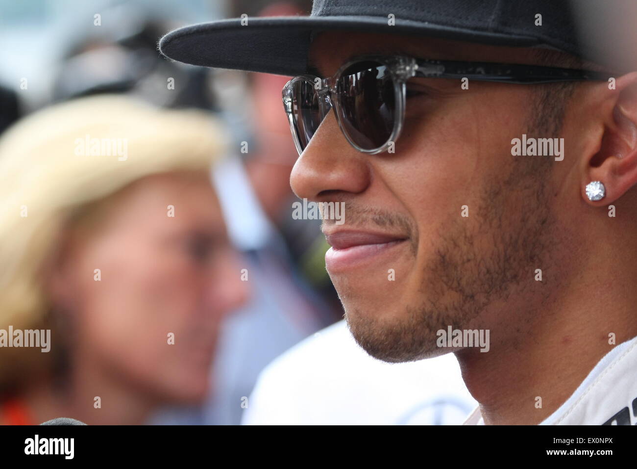 Lewis Hamilton at Silverstone for British Grand Prix Stock Photo - Alamy