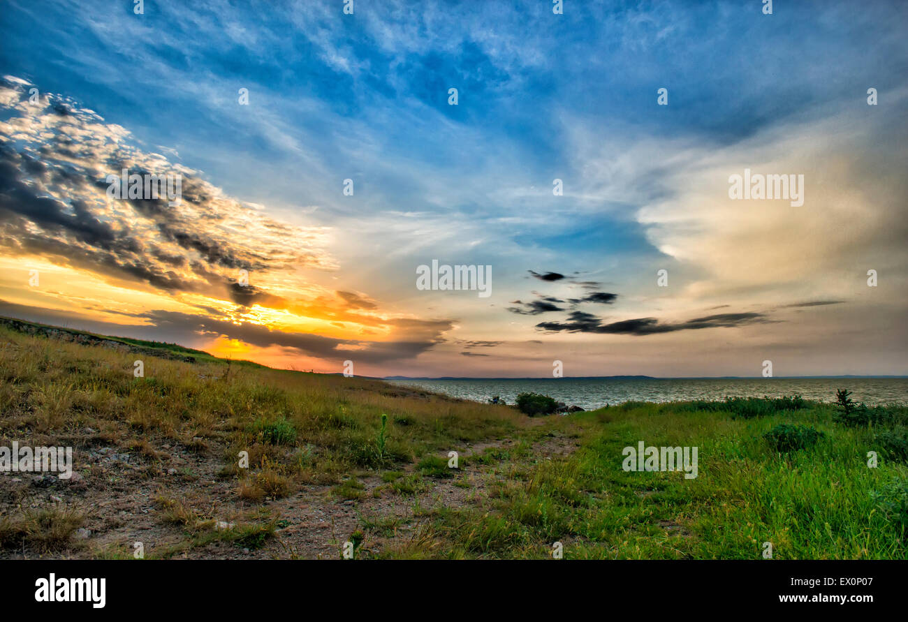 Beautiful cloudy sky over hi-res stock photography and images - Alamy
