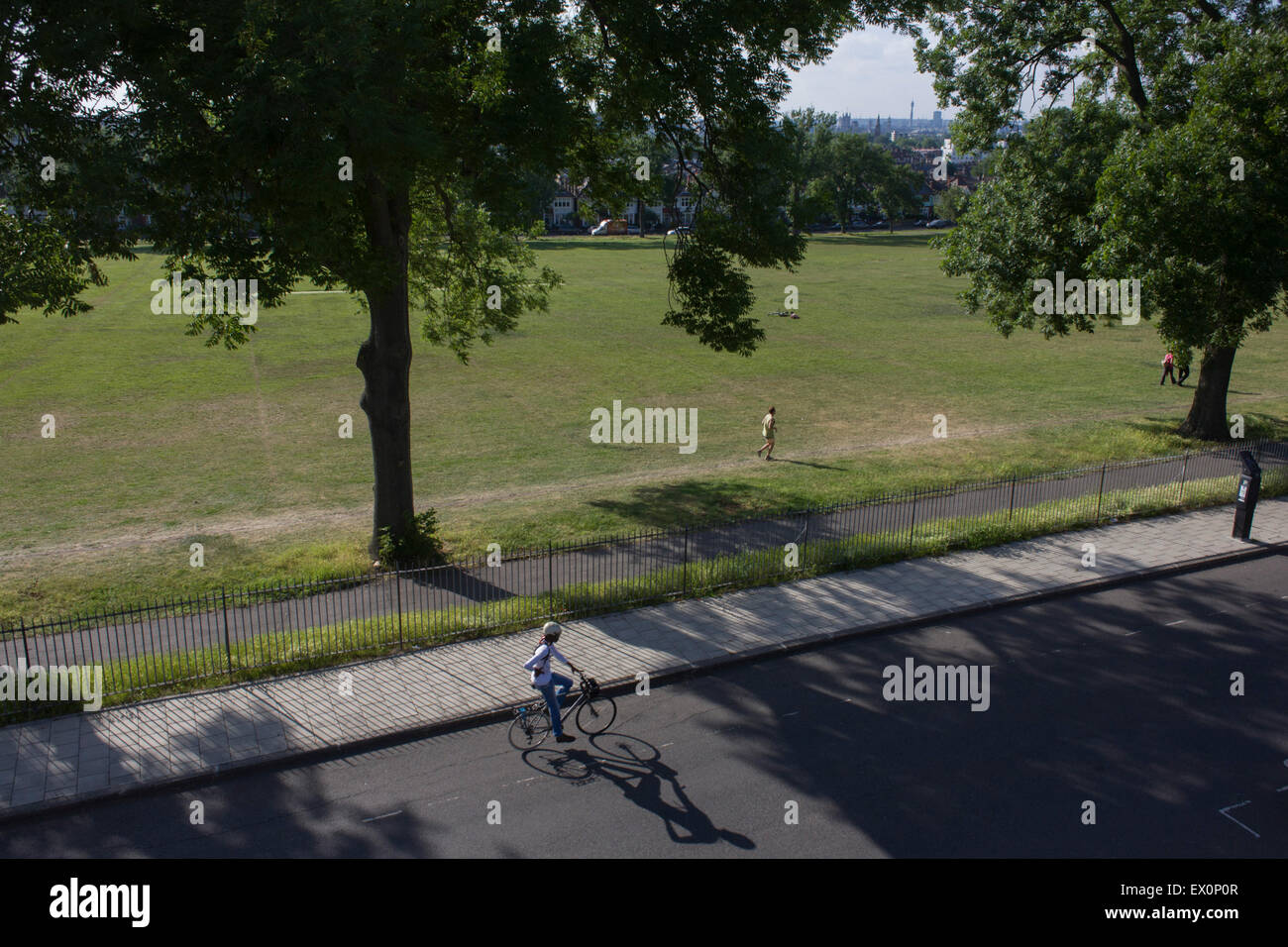 Aerial view of Ruskin Park, a public space in the south London borough ...