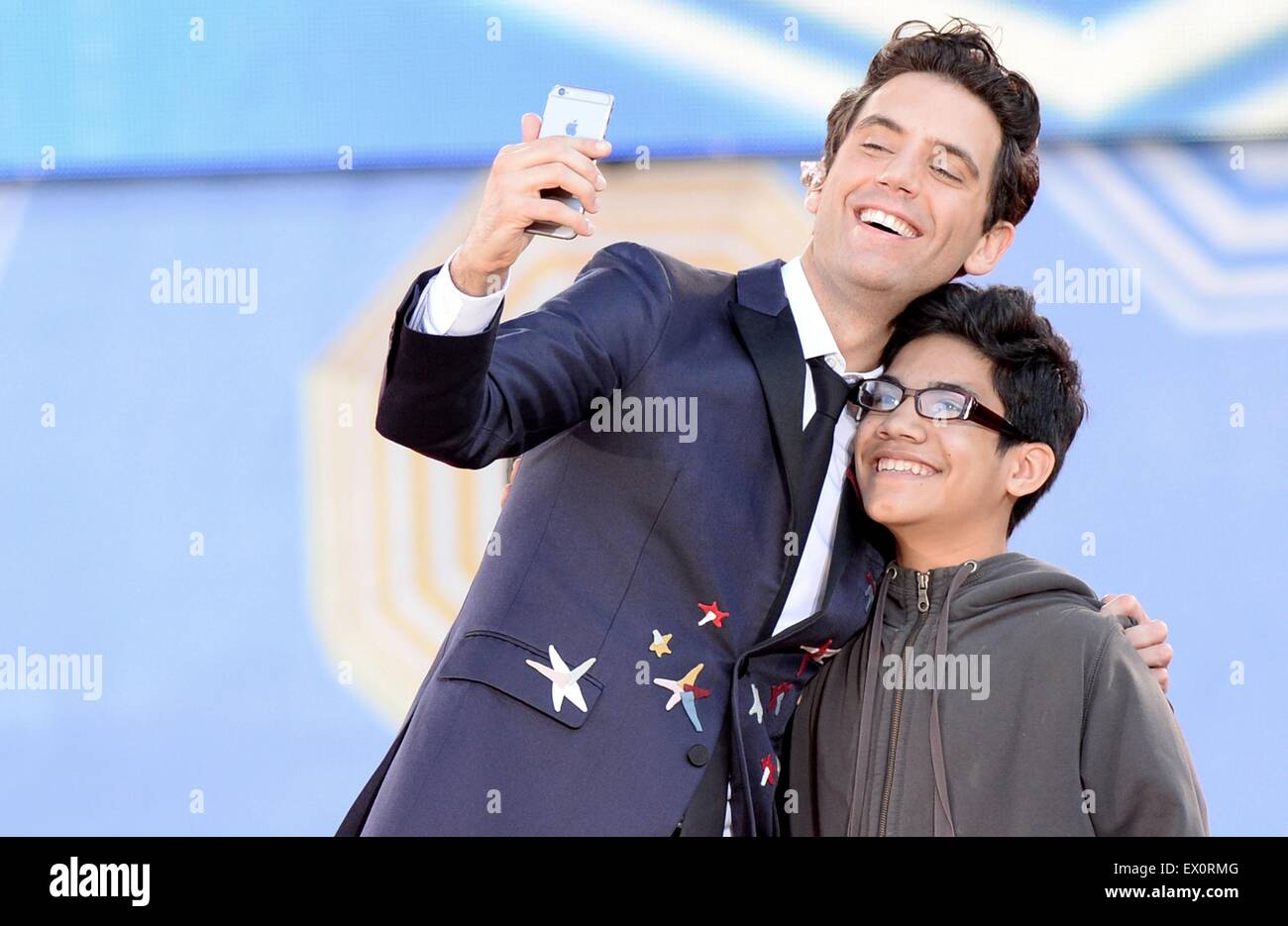 New York, NY, USA. 3rd July, 2015. Mika, Ozzie on stage for ABC's Good ...