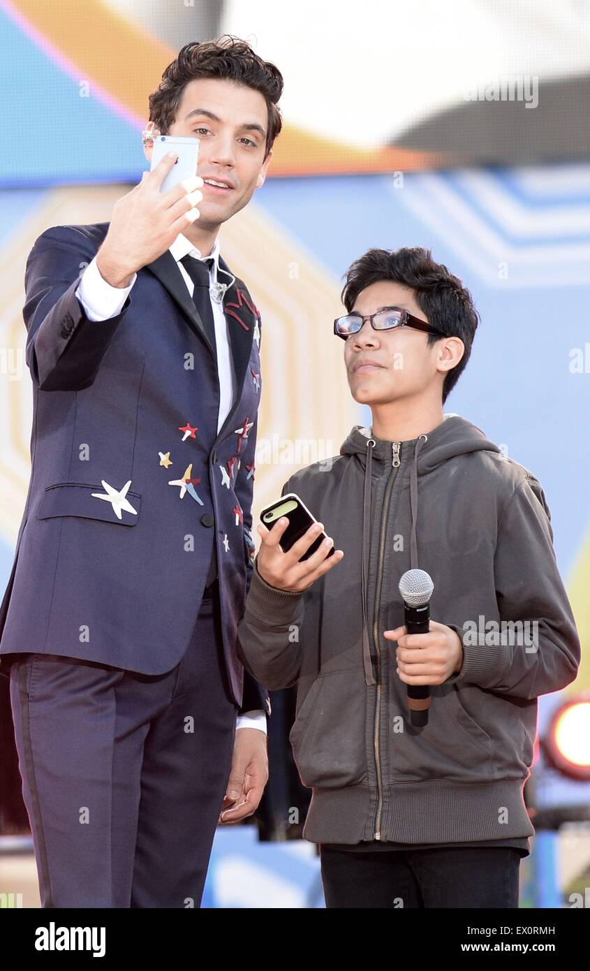 New York, NY, USA. 3rd July, 2015. Mika, Ozzie on stage for ABC's Good ...