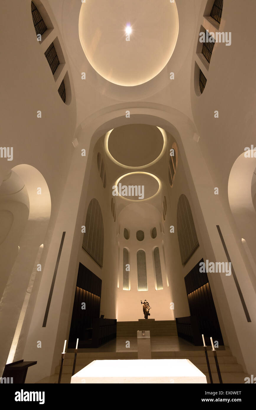 Modern Church interior with altar Stock Photo - Alamy