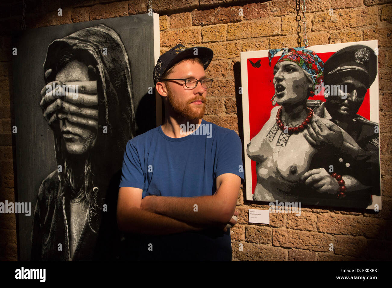 London, UK. 2 July 2015. Artist Nils Westergard poses with his ...