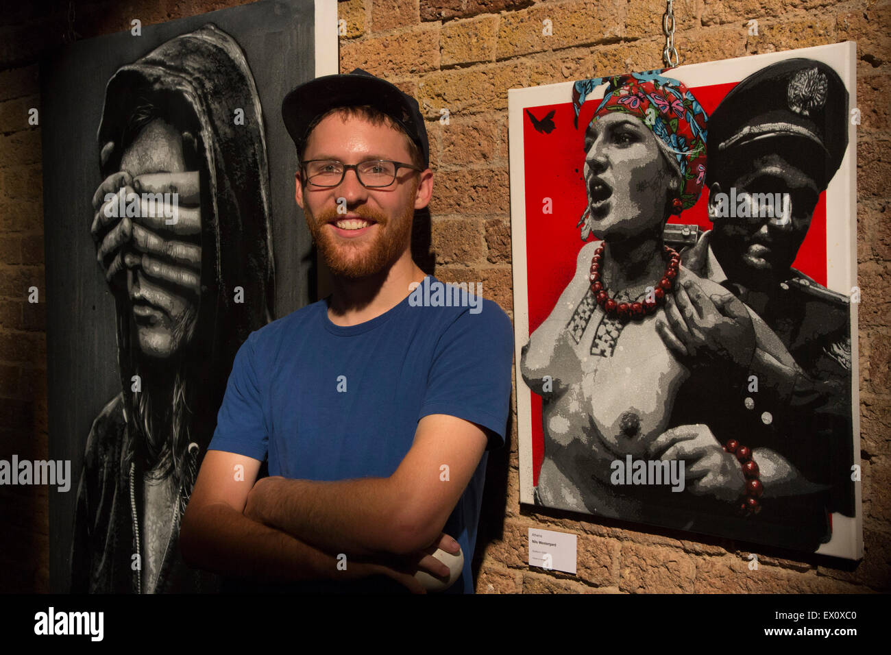 London, UK. 2 July 2015. Artist Nils Westergard poses with his ...