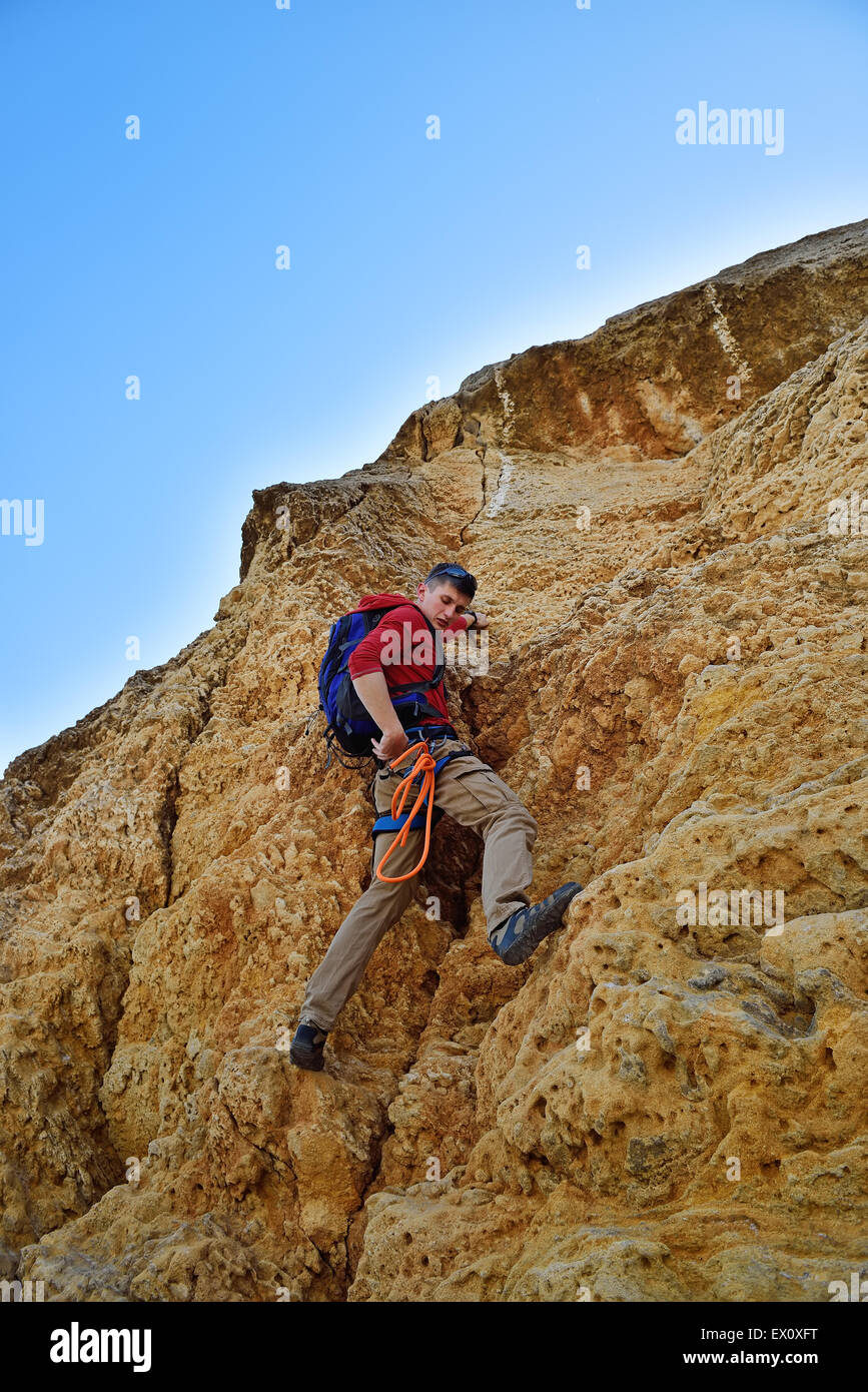 Man climbing hill hi-res stock photography and images - Alamy