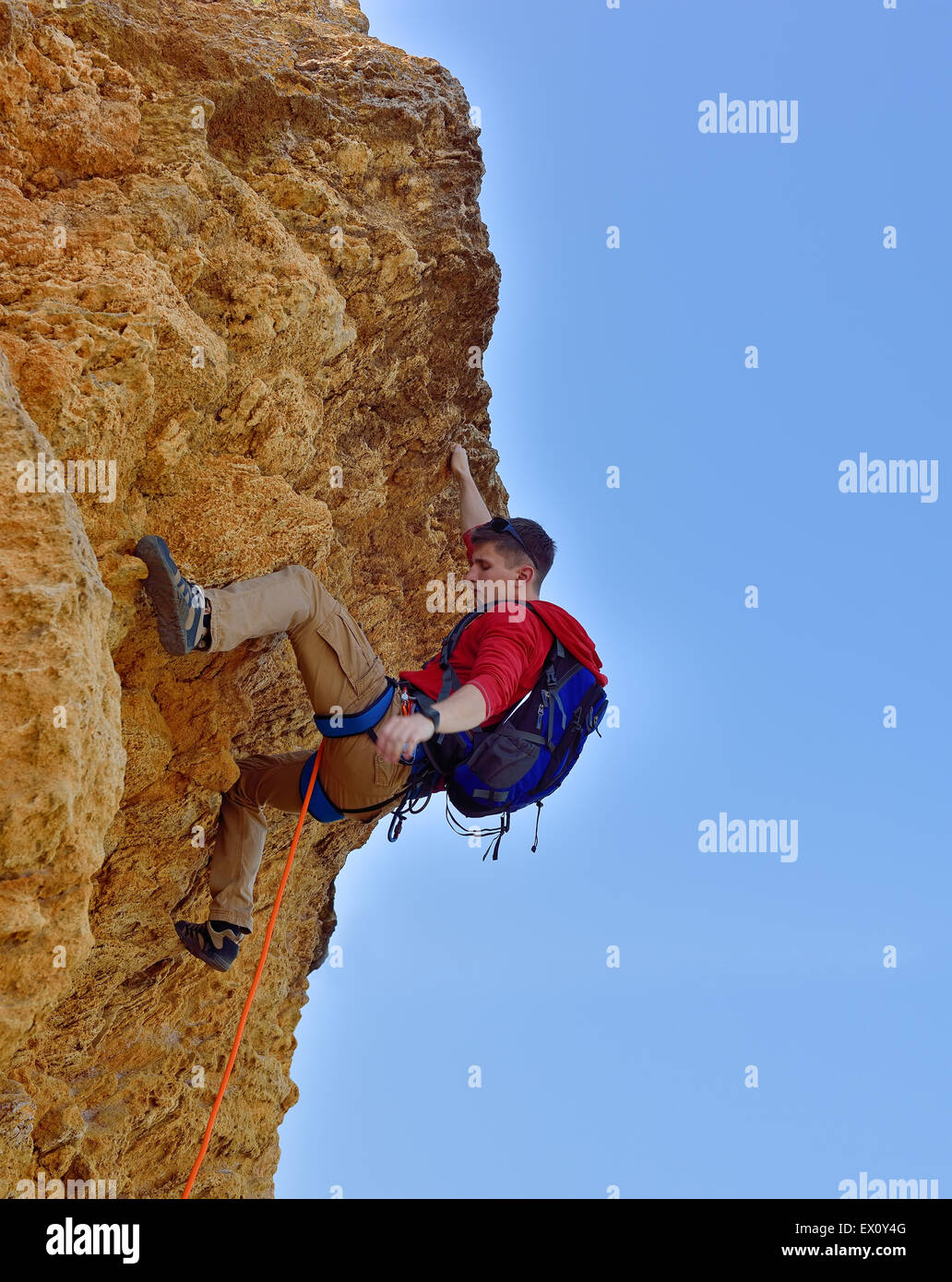 Man climbing up hill hi-res stock photography and images - Alamy