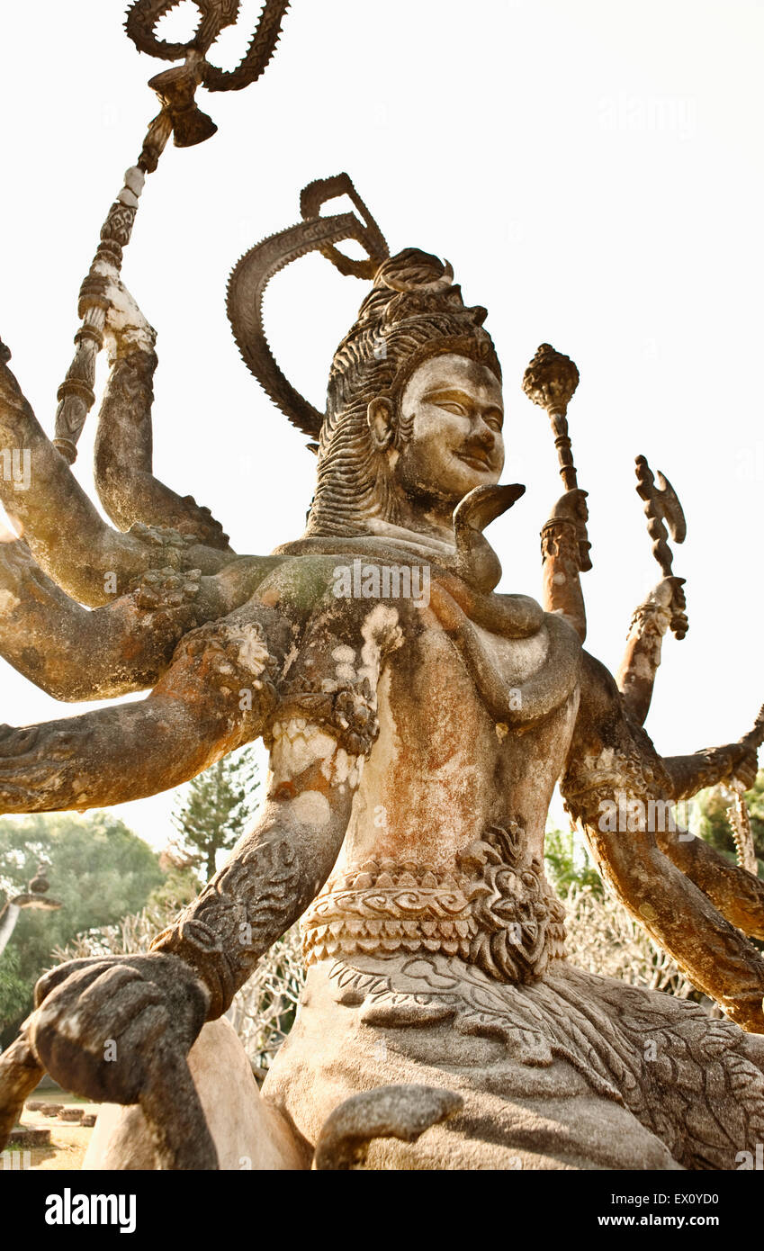 Concrete statues in Xieng Khuan (Buddha Park), Vientiane, Laos P.D.R ...