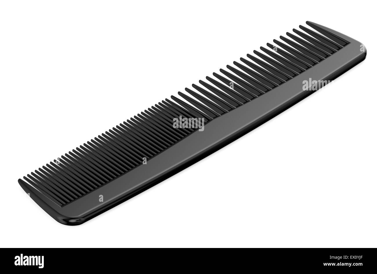 black comb closeup isolated on white background Stock Photo - Alamy