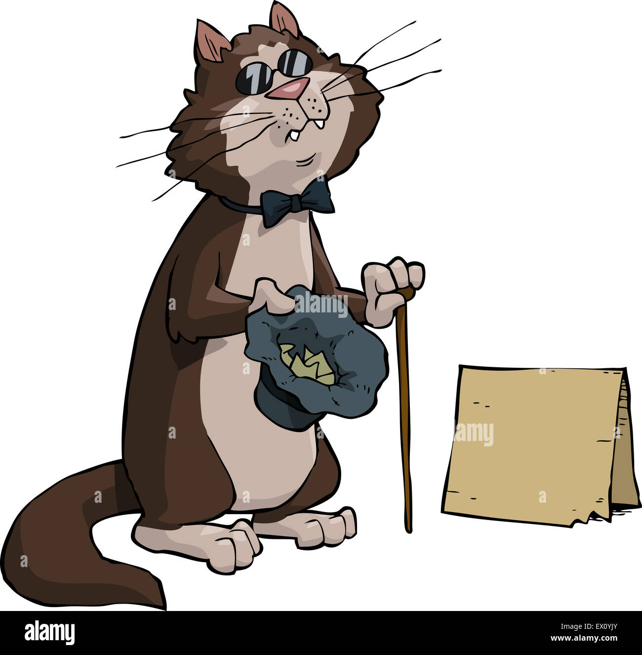 Cartoon Illustration Homeless Cat High Resolution Stock Photography and ...