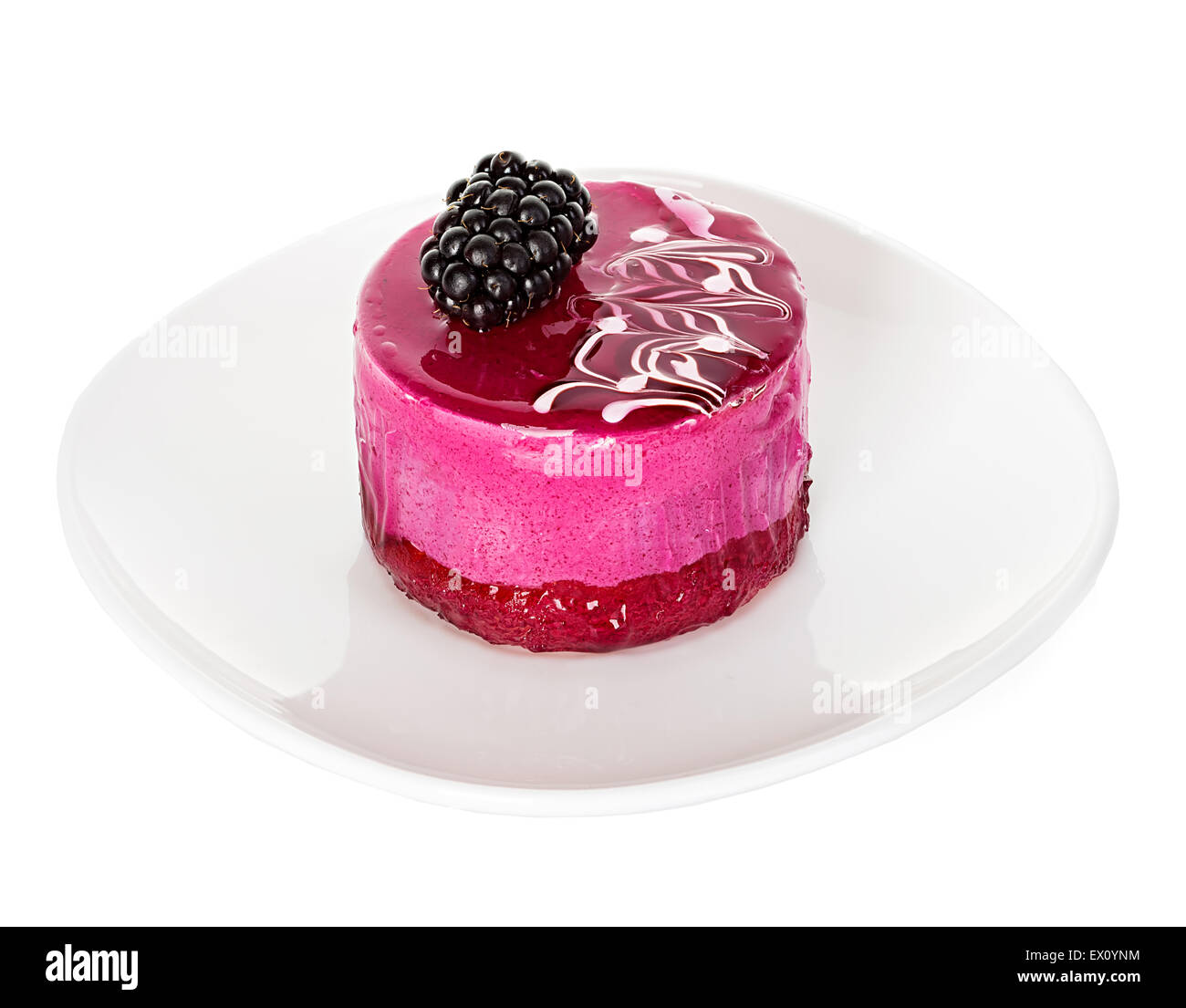 Souffle cake pink isolated on white background Stock Photo - Alamy