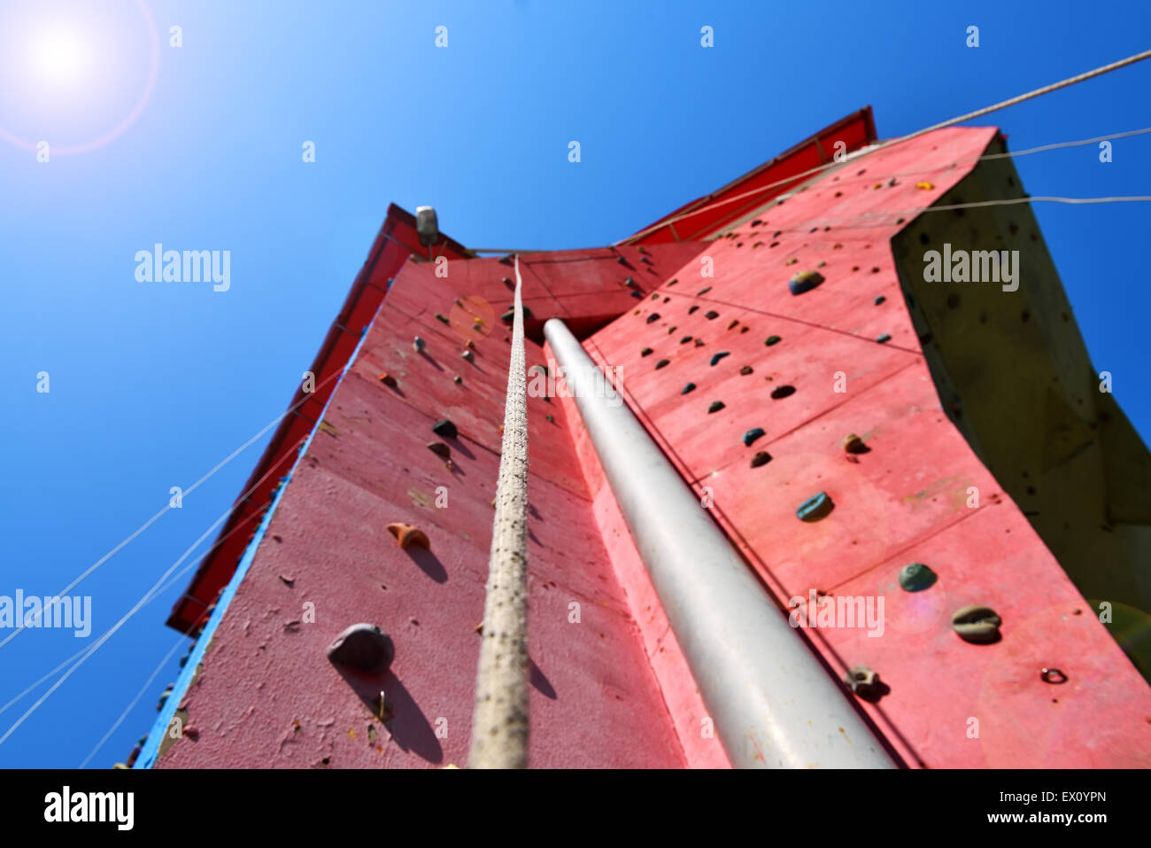Red climbing wall hi-res stock photography and images - Alamy