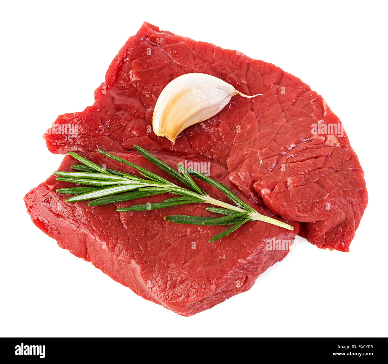 Beef raw meat isolated on white background Stock Photo - Alamy