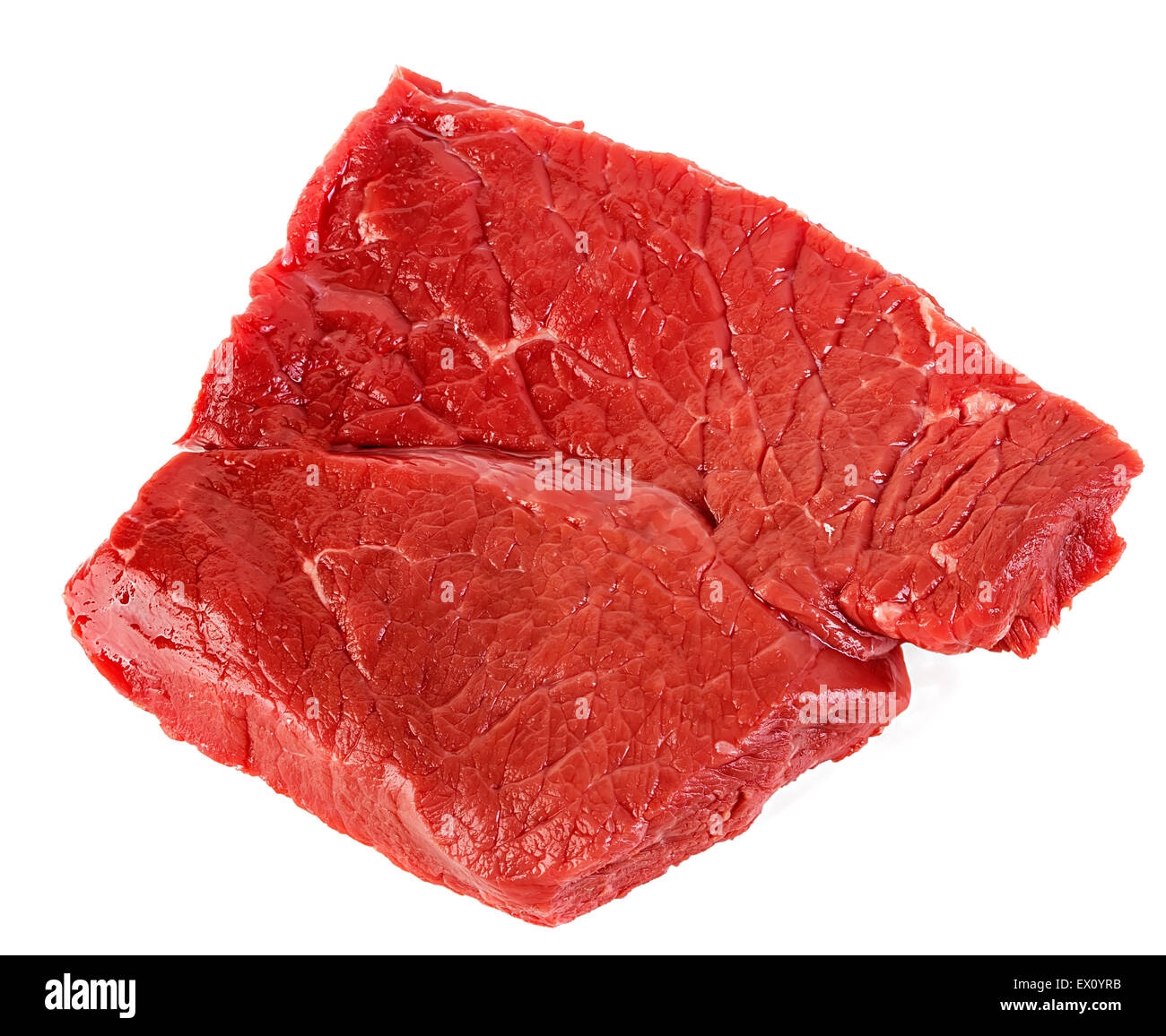 Beef raw meat isolated on white background Stock Photo - Alamy