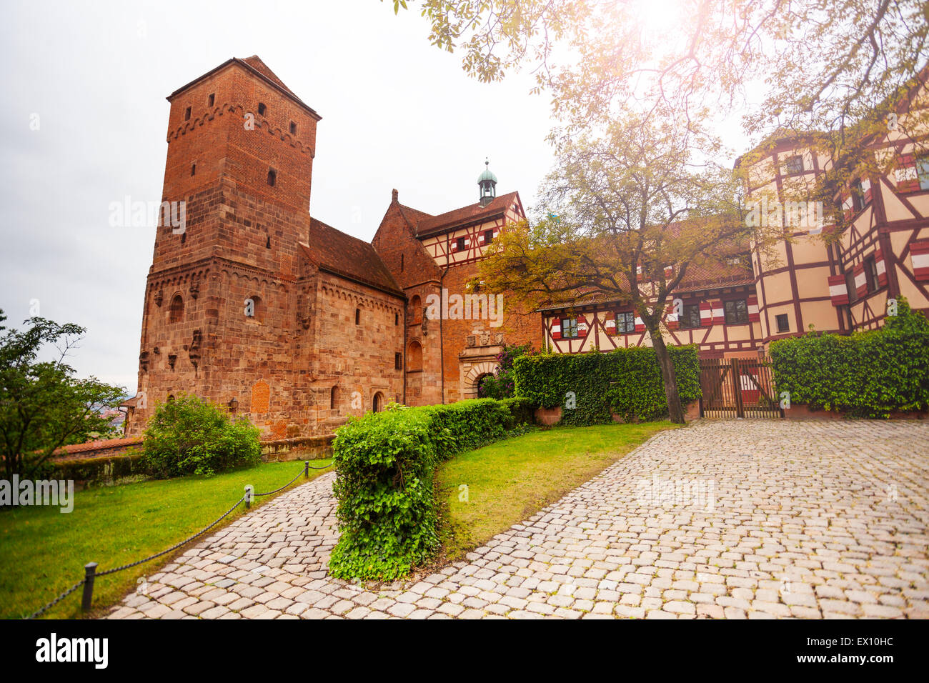 The inner yard of beautiful Kaiserburg, Nuremberg Stock Photo - Alamy