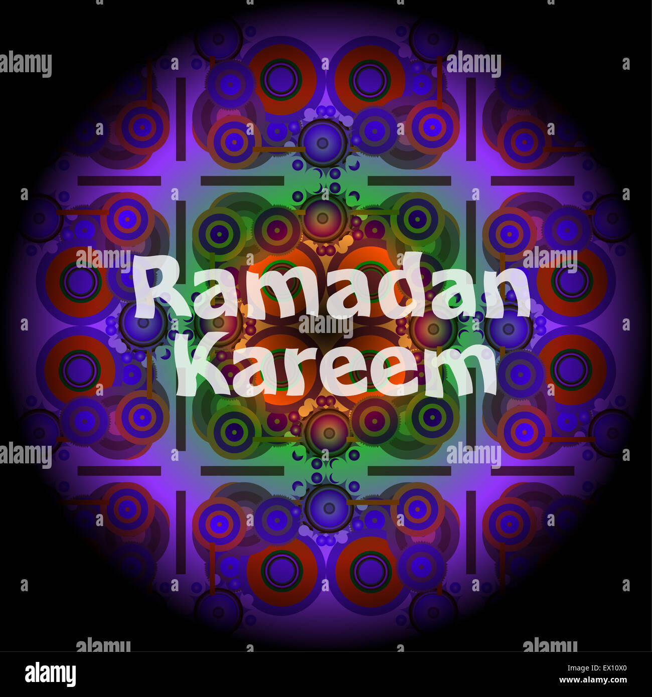 Islamic greeting arabic text for holy month Ramadan Kareem Stock Photo ...