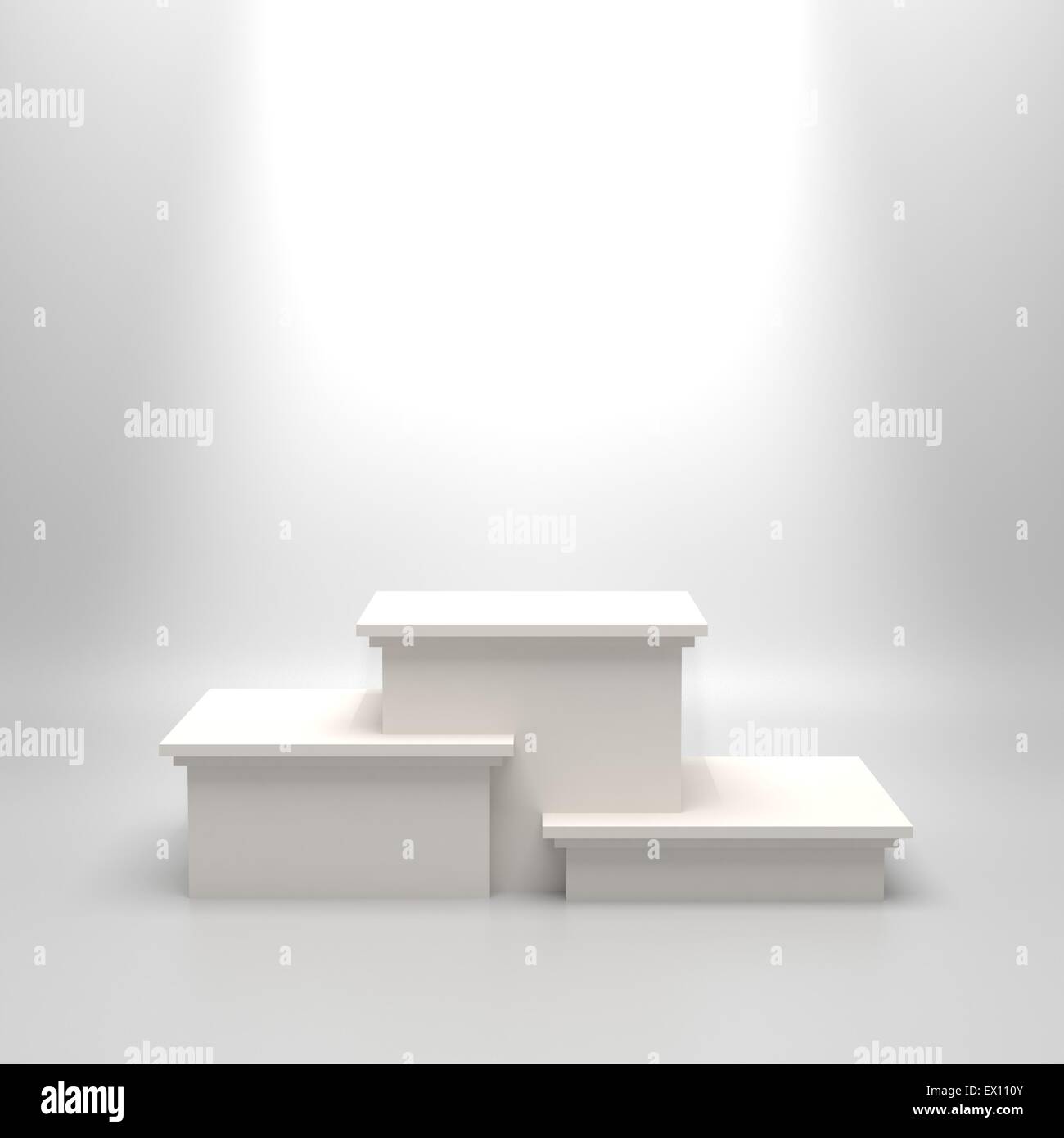 Empty white podium Stock Photo - Alamy