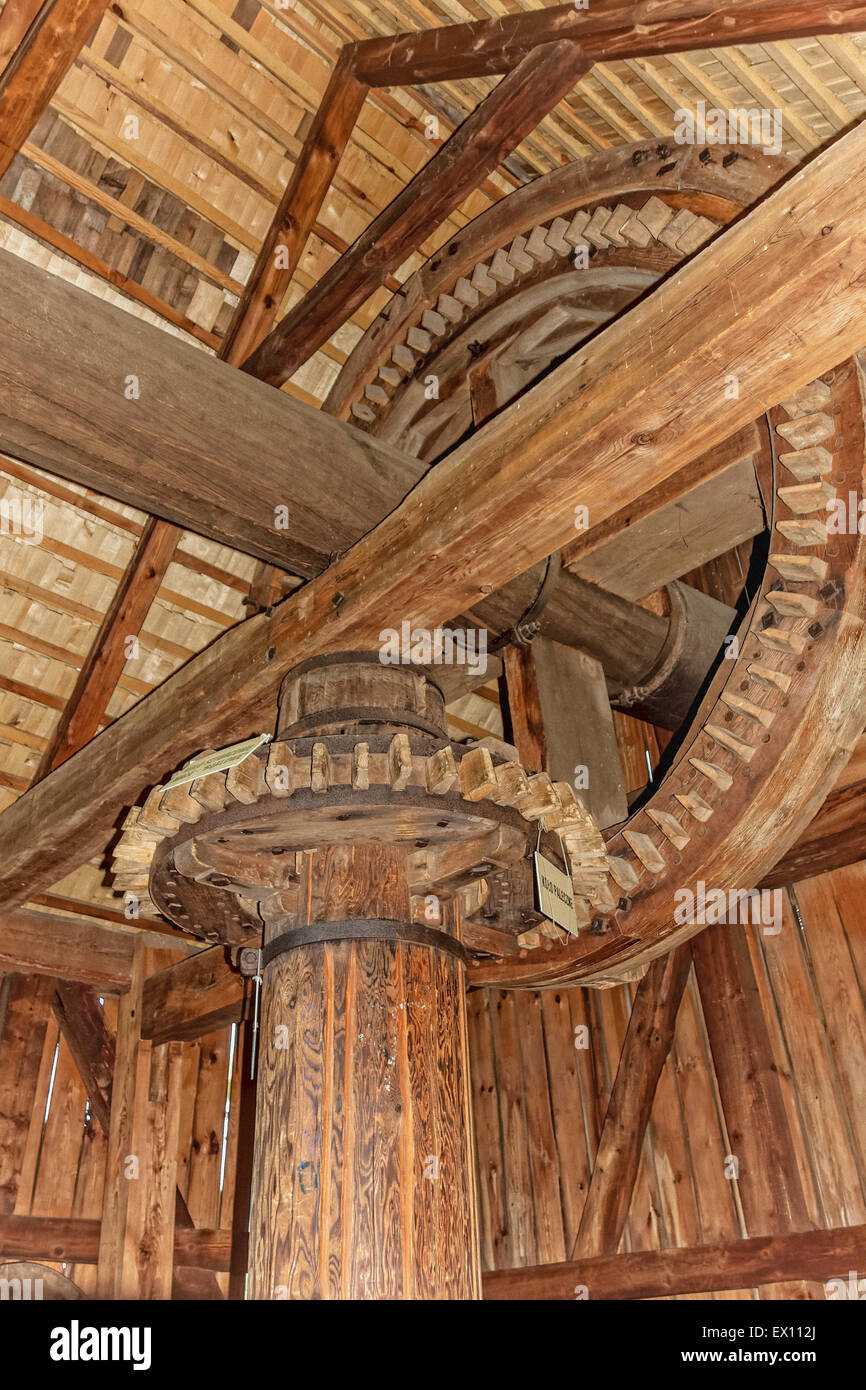 Inside windmill in Tokarnia open-air museum, Poland Stock Photo - Alamy
