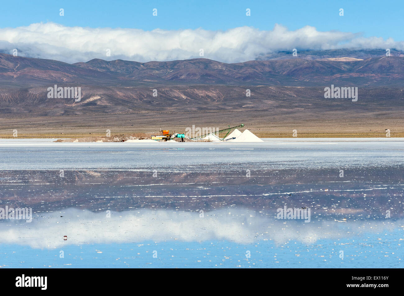 Salinas Grandes on Argentina Andes is a salt desert in the Jujuy ...
