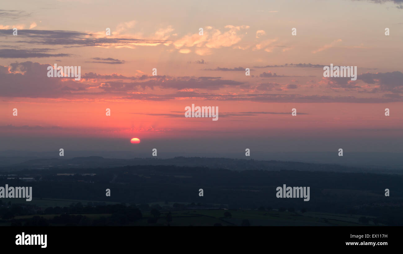View of the Sunrise from Grenoside Stock Photo - Alamy