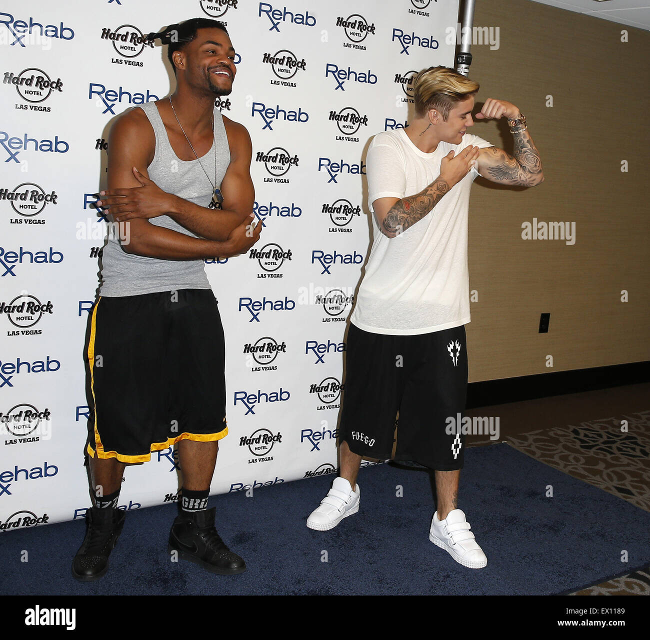 Justin Bieber hosts a pre-fight party at Rehab inside the Hard Rock ...