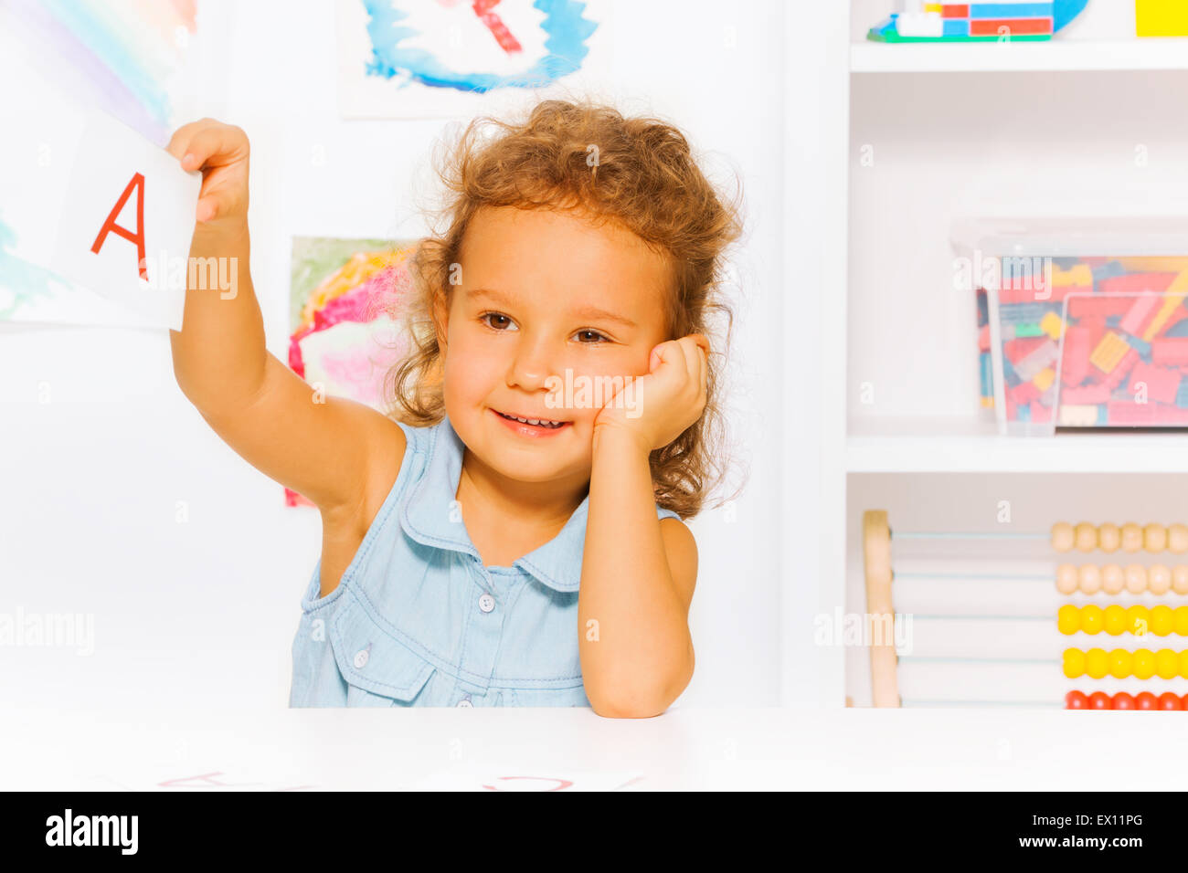 Happy kids alphabet classroom hi-res stock photography and images - Alamy